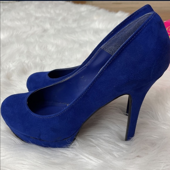 Shoes | Royal Blue Suede Heels | Poshmark